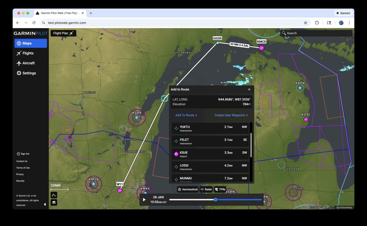 Garmin announces new GP Web Routing Features - Piper Flyer Association